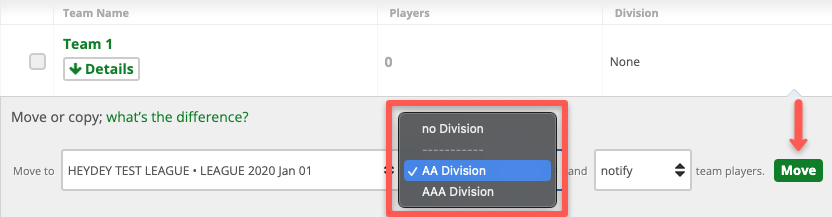 How to create program divisions – LeagueApps
