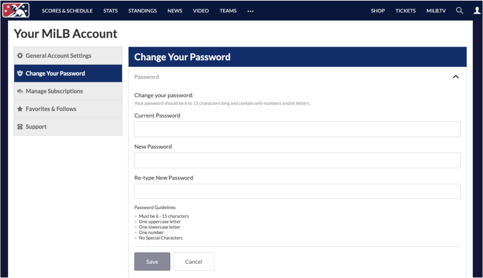 MiLB.com Login Guide for Members – LeagueApps
