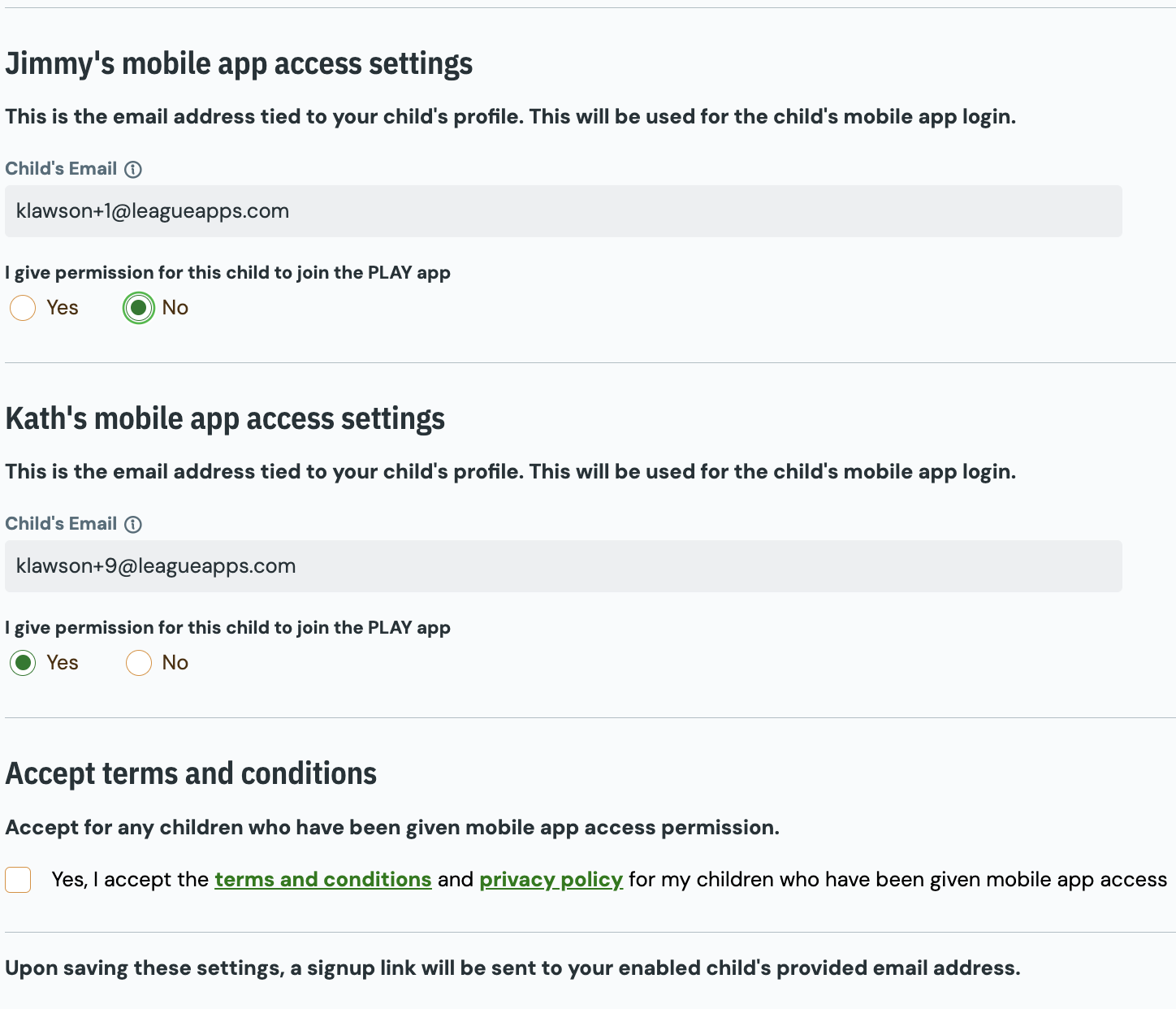 Athlete Mobile App Access – LeagueApps