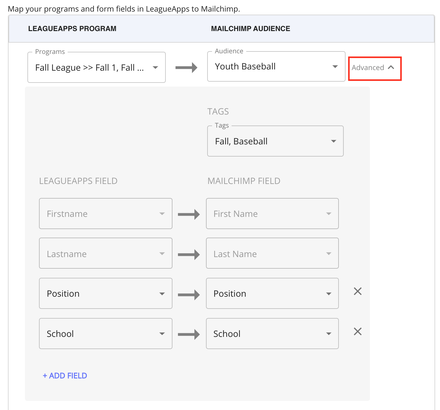 Mailchimp Integration – LeagueApps